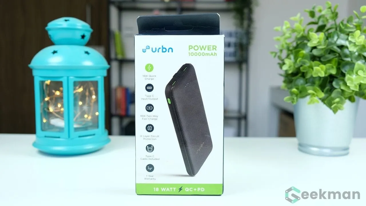URBN Power Bank Review, Made in India Power Bank, 18W, QC 3.0 + PD