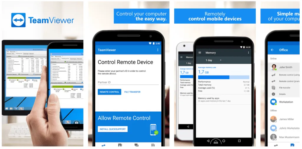 5 Best Apps to control someone's Android device remotely
