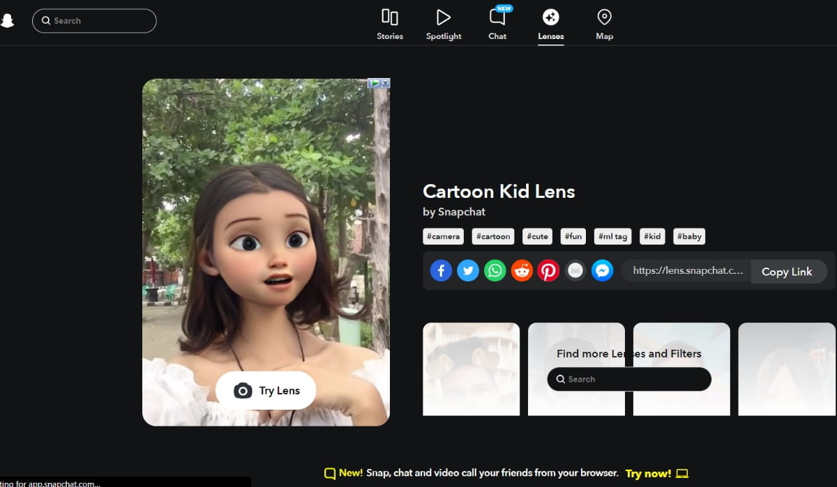 How To Send A Snap With Cartoon Face Lens On Android And IOS (2023 ...