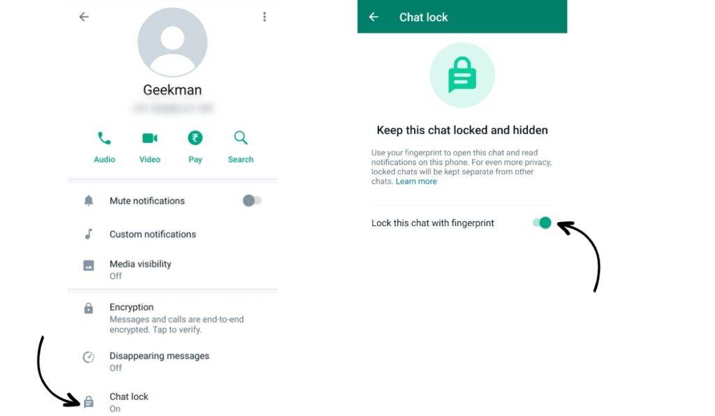 How To Use WhatsApp Chat Lock In 2023 | Geekman